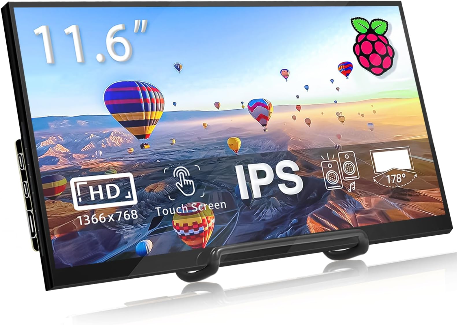Amazon.com: HAMTYSAN 11.6 Inch Raspberry Pi Screen FHD 1366x768 ...