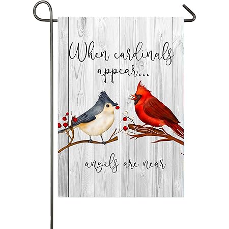 Amazon.com : Cardinals Appear Garden Flag 12x18 Inch Double Sided ...