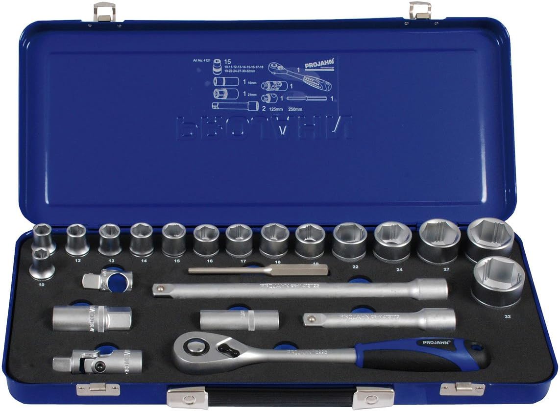 Amazon.com: PROJAHN 4121 Xi-on 1/2" Socket Set, Blue, Set of 23 Pieces ...