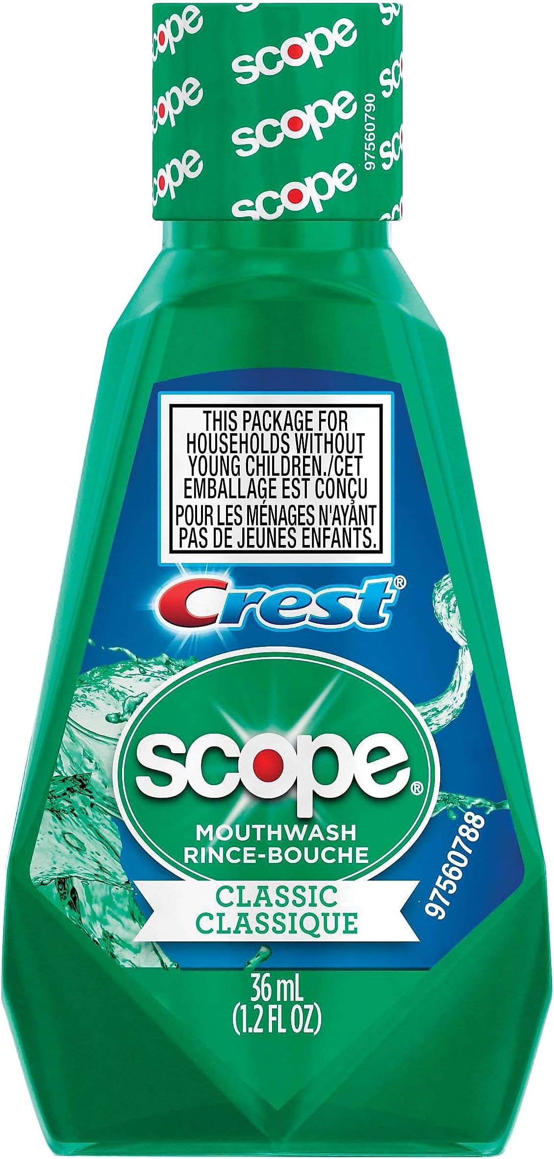 Amazon.com : PROCTER & GAMBLE Crest + Scope Rinse, Classic Mint, 36 Ml ...