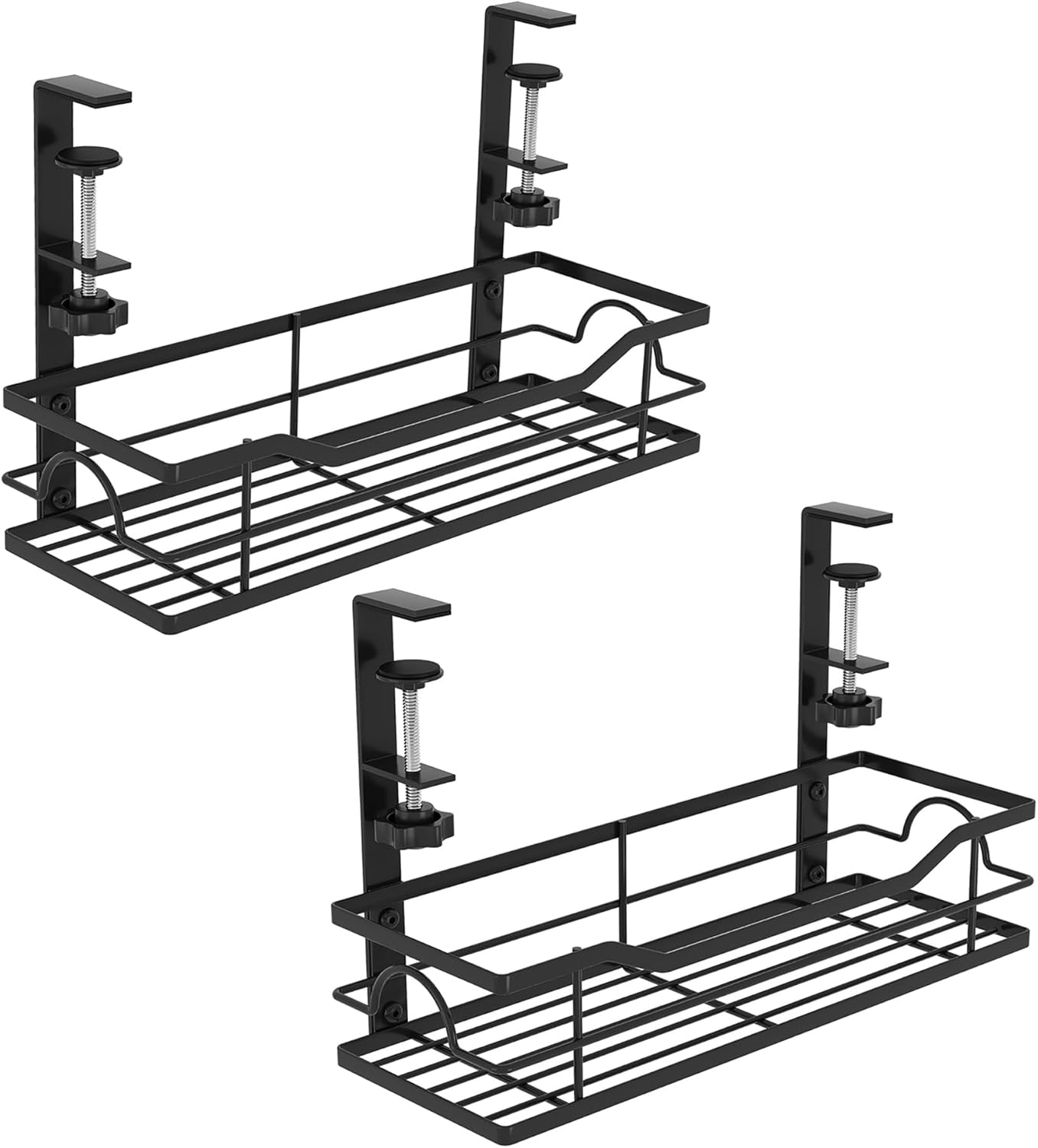 Virellisee 2 Pack Under Desk Cable Management Tray No Drilli, Metal ...