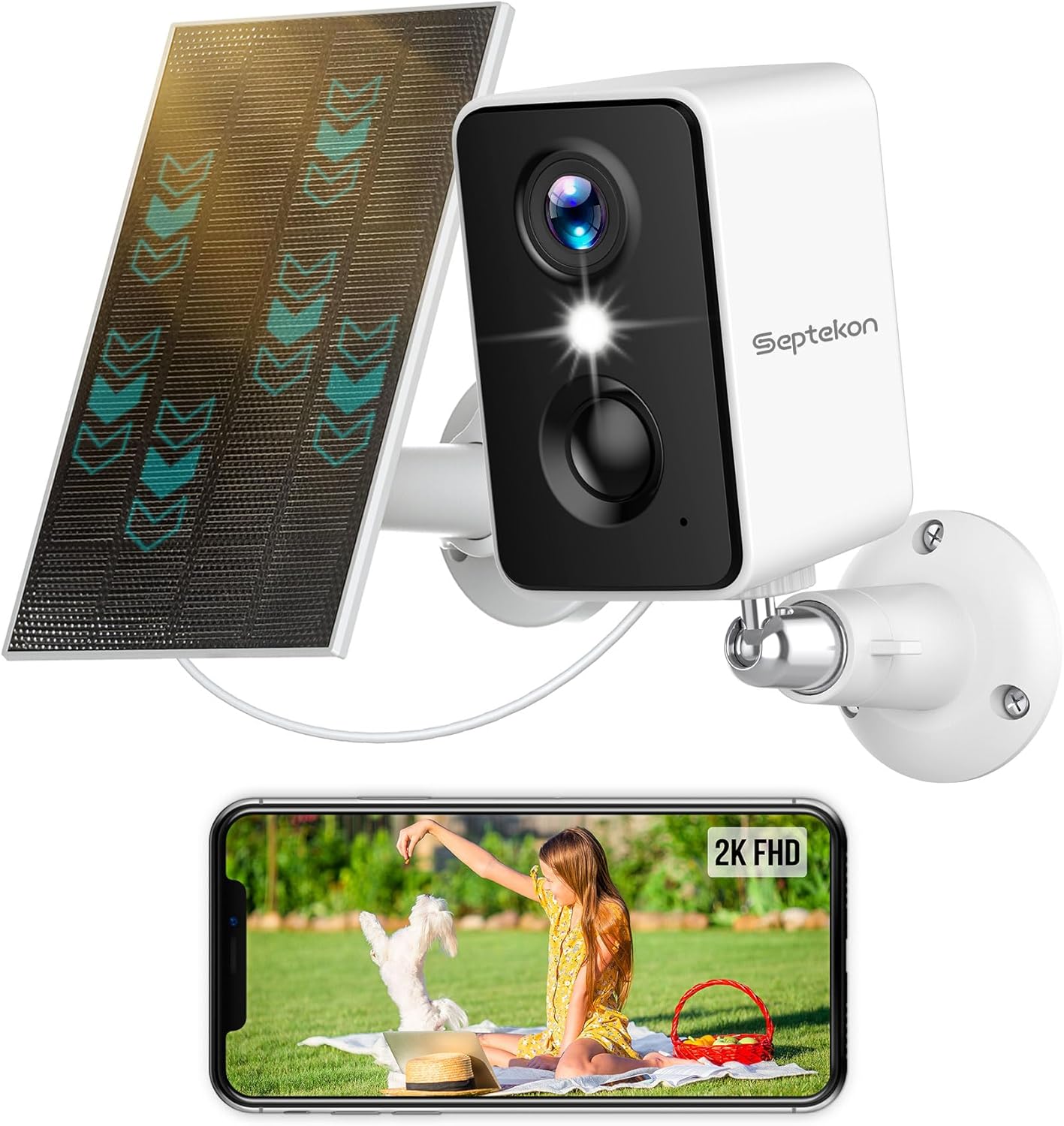 Septekon 2K Wireless Outdoor Solar Security Camera (Model B30) User Manual