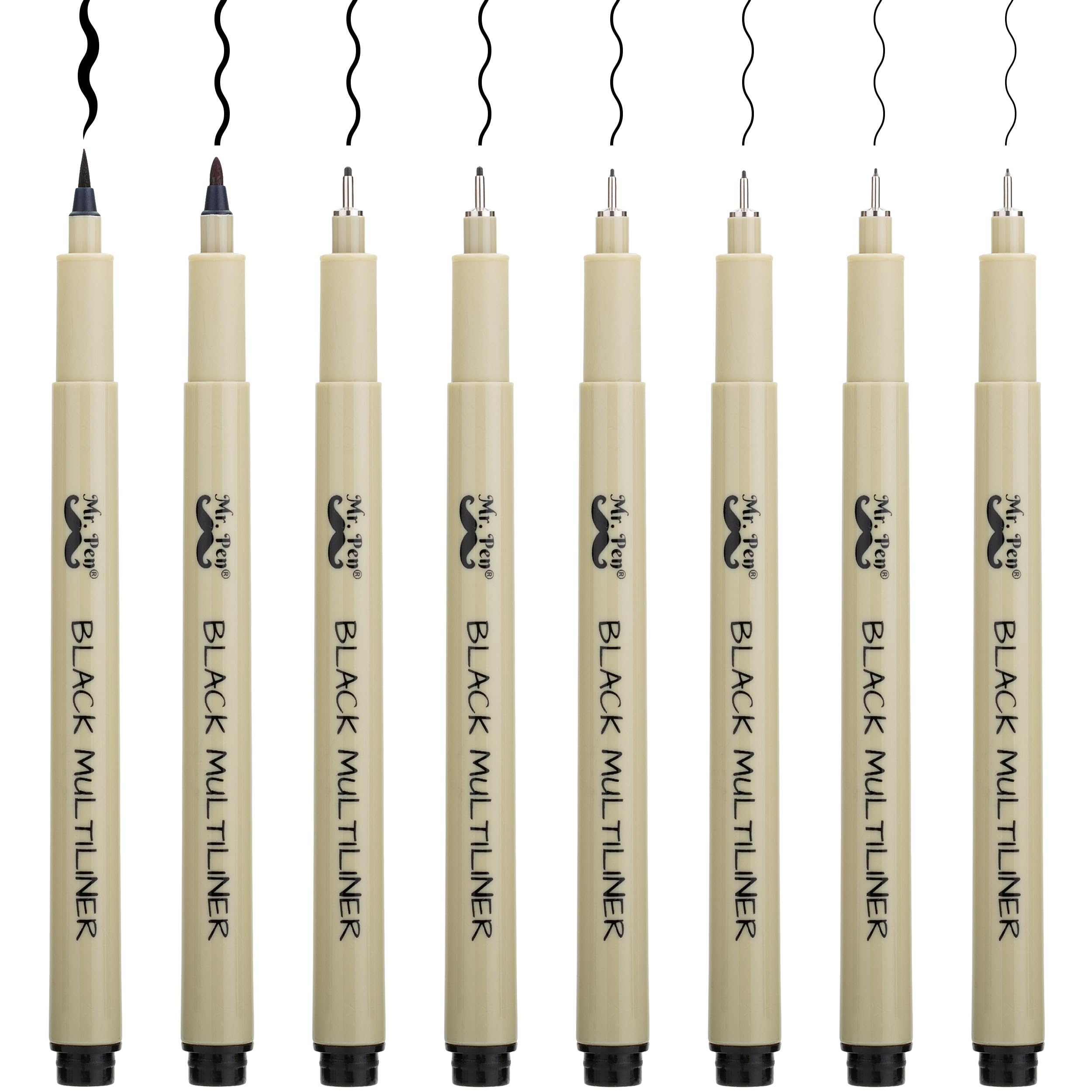 Amazon.com : Mr. Pen- Drawing Pens for Artists, 8 Pack Black Multiliner ...