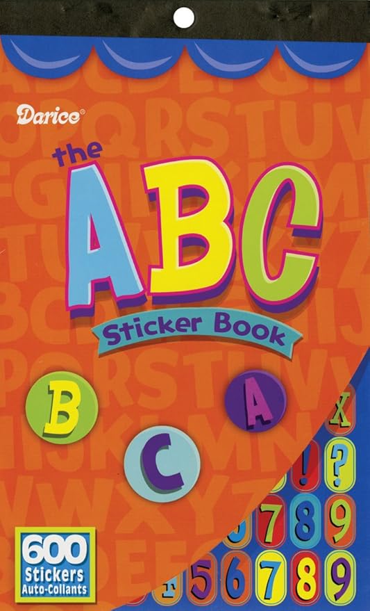Amazon.com: Darice 106-3150 ABC Sticker Book: 600 Alphabet Stickers for ...