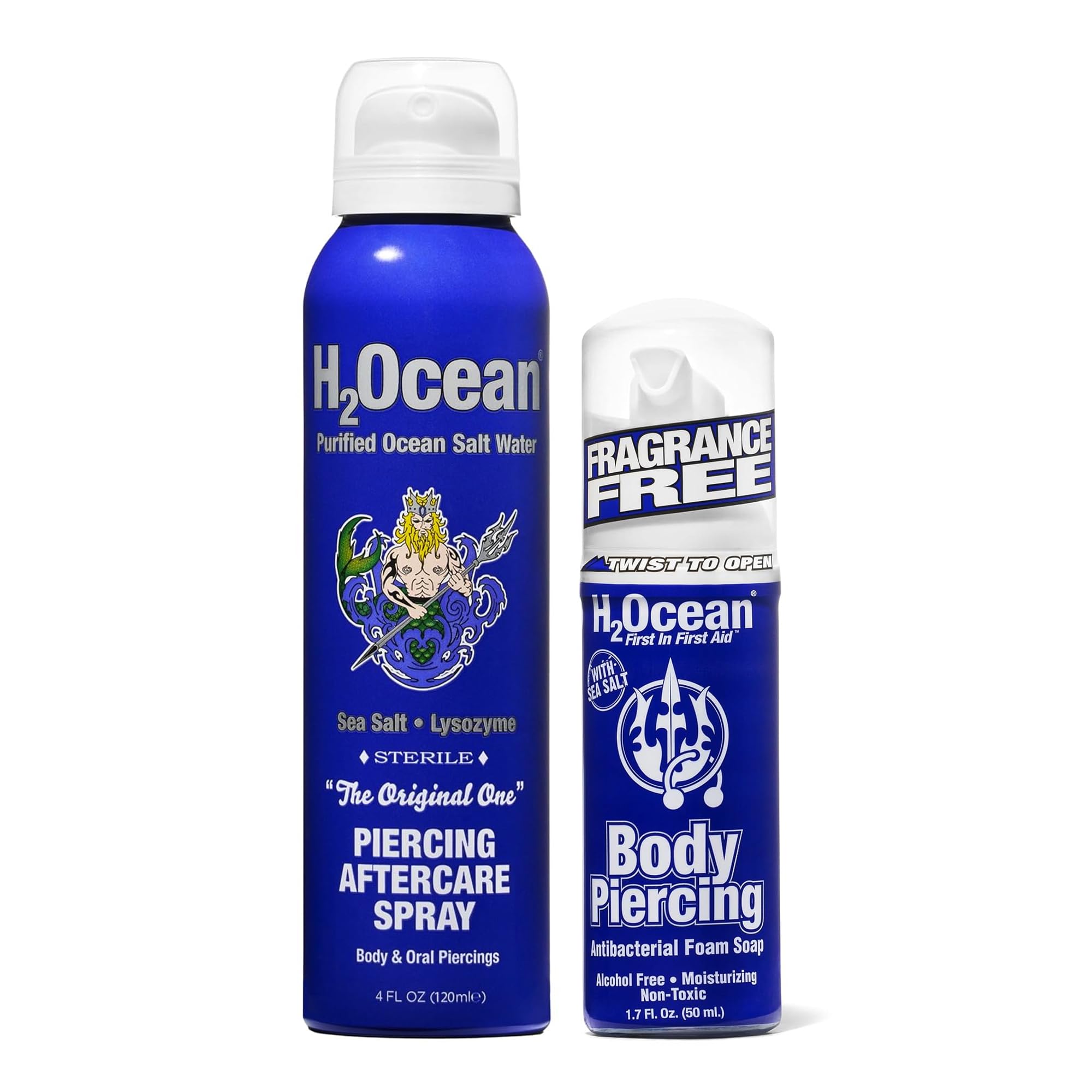 Amazon.com: H2Ocean Patented Piercing Aftercare Spray Sea Salt Saline ...