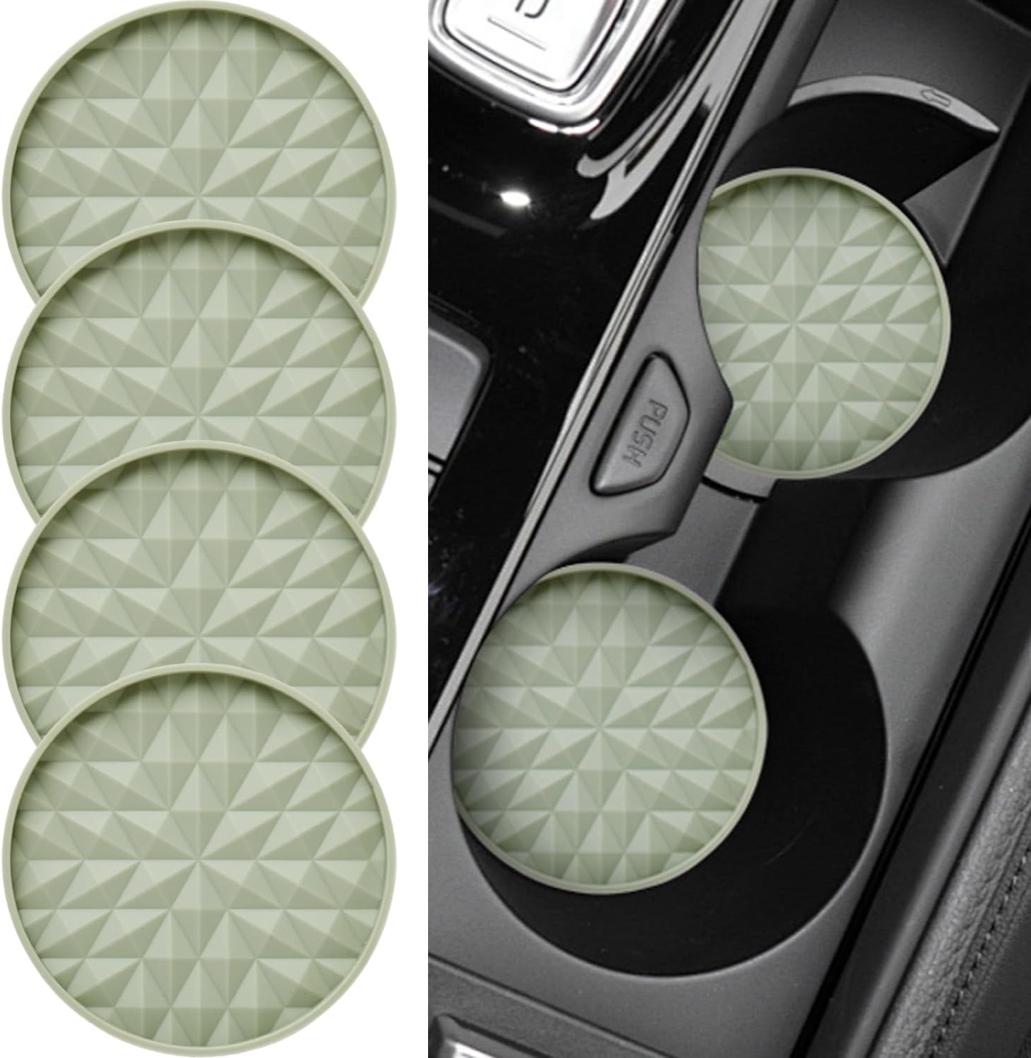 Amazon.com: Wingcases Car Coasters Silicone [4 Pack] 2.75in Universal ...