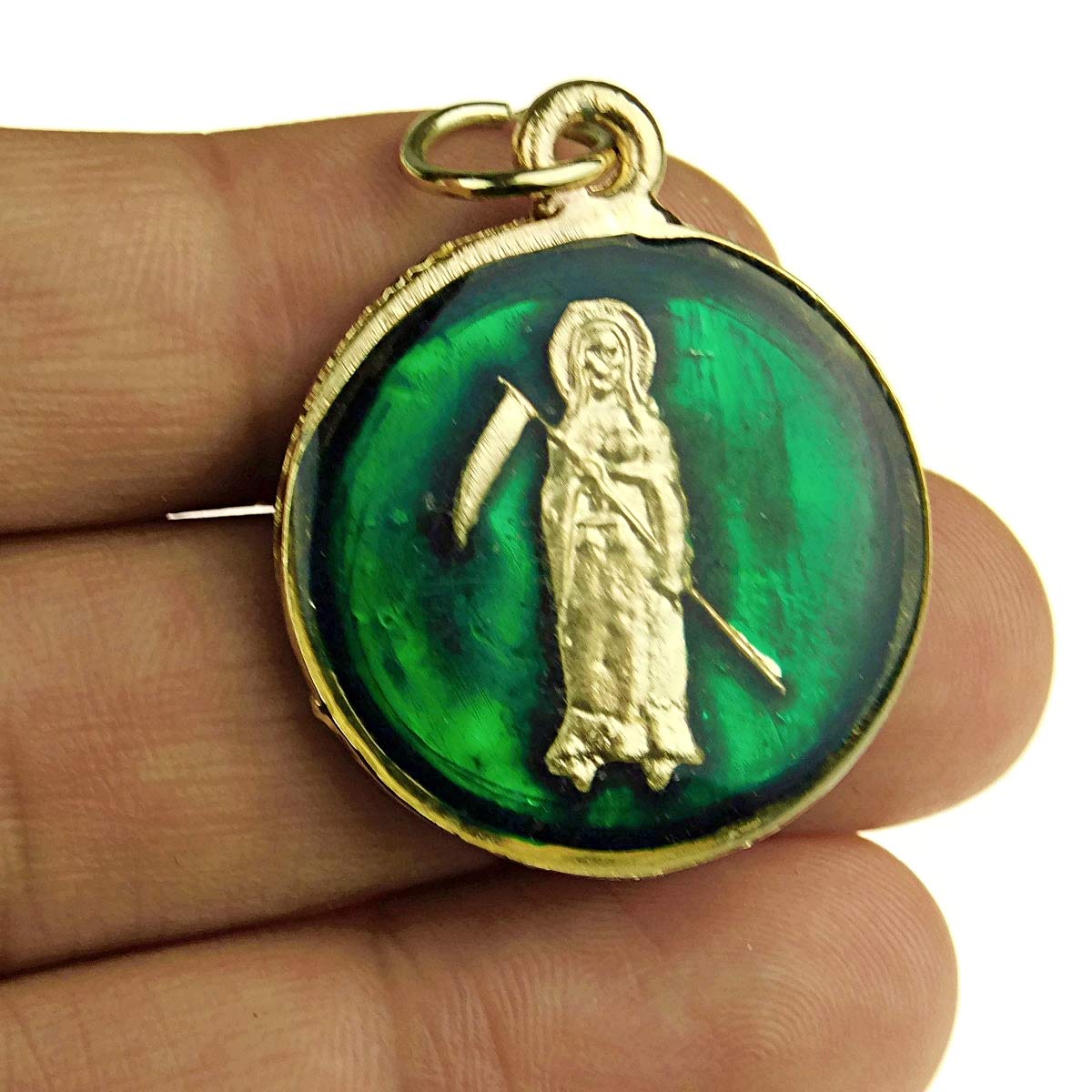 Buy Bling Cartel Green Color Pentagram Pendant Tetragrammaton Double ...