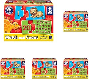 Orchard Toys Match and Count Jigsaws, Learn to Count from 1-20, Match ...