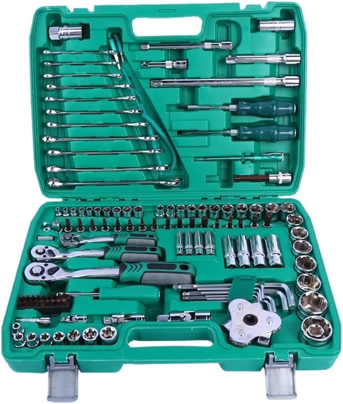 JADERY 121-piece Auto Mechanic Set Socket 72 Teeth Speed Ratchet Batch ...