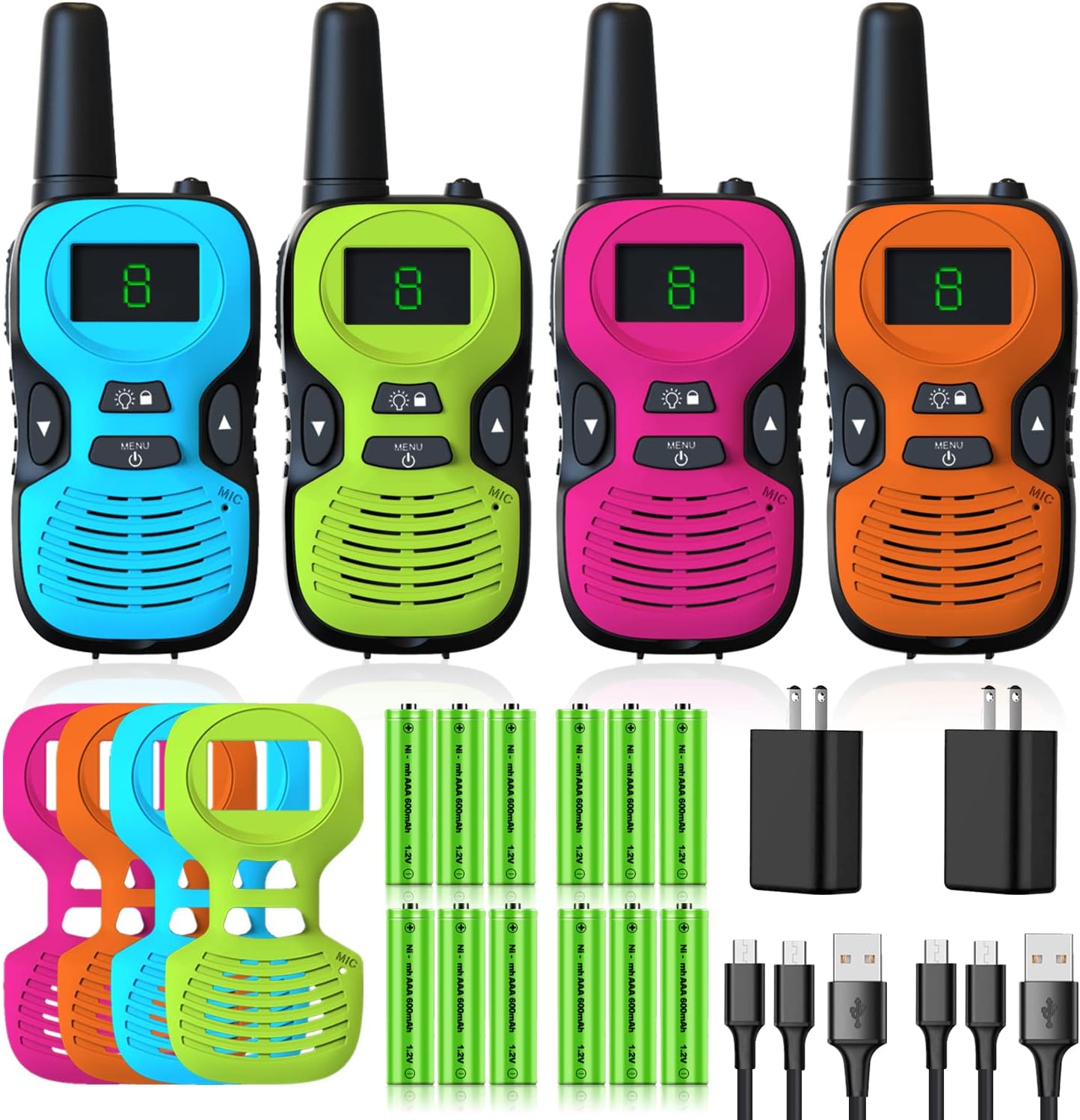 Amazon.com: Waka Waka Walkie Talkies for Kids (3 Pack, Yellow, Red ...