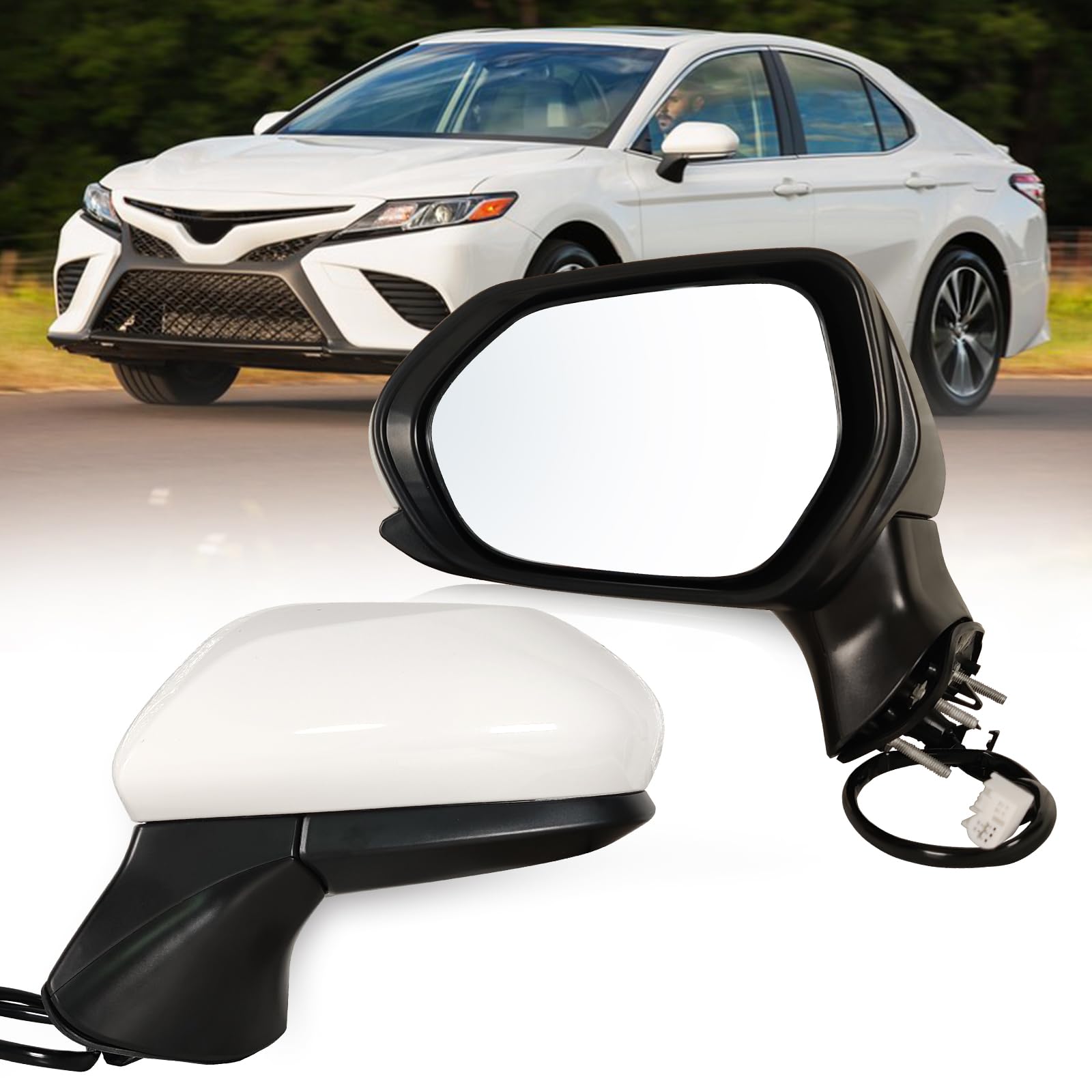 Amazon.com: Lqito Left Driver side Mirror Fits 2018-2024 Toyota Camry ...