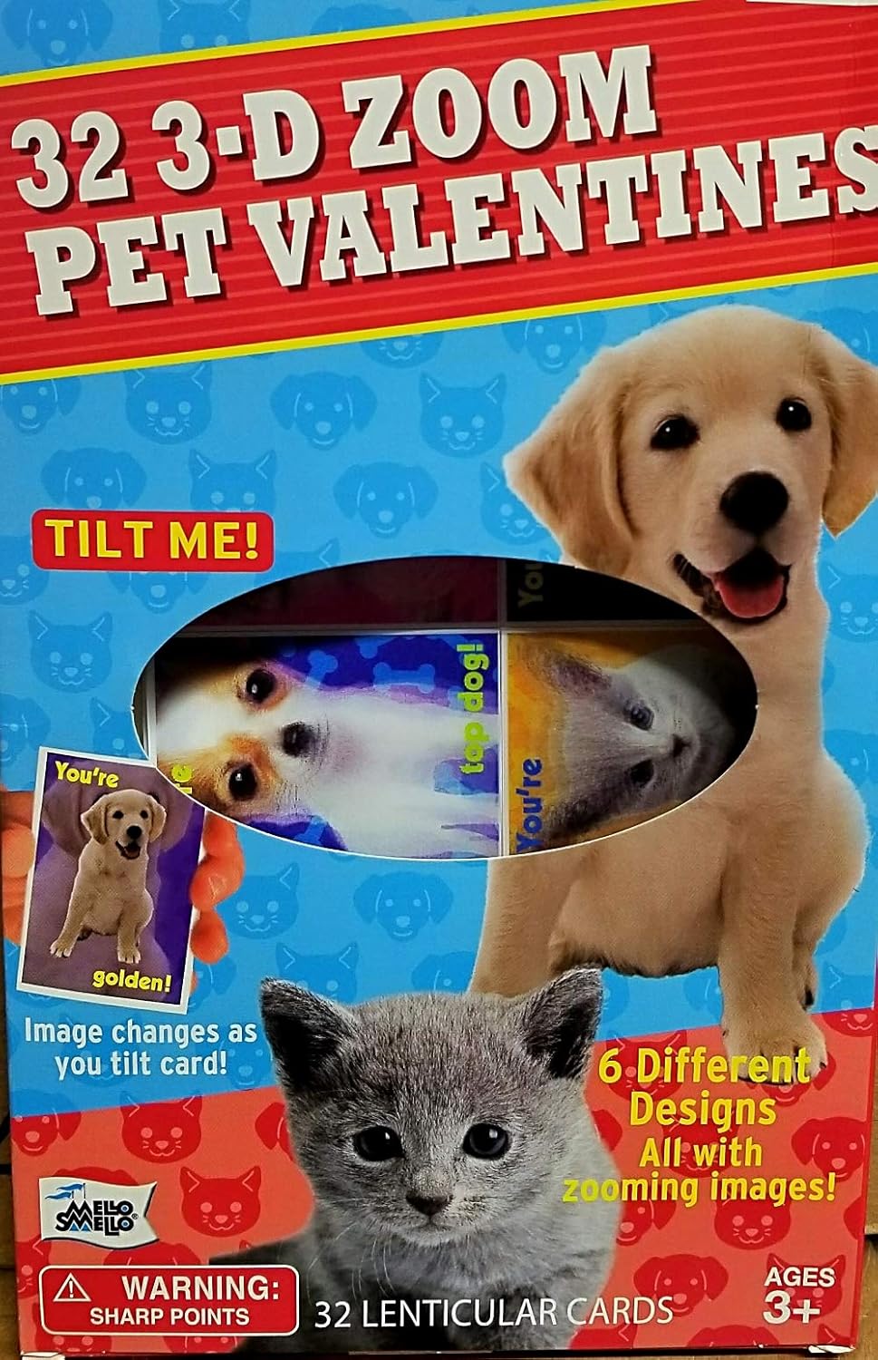 Amazon.com: 32 3-D Lenticular Zoom Pets Valentines With Zoom Cards