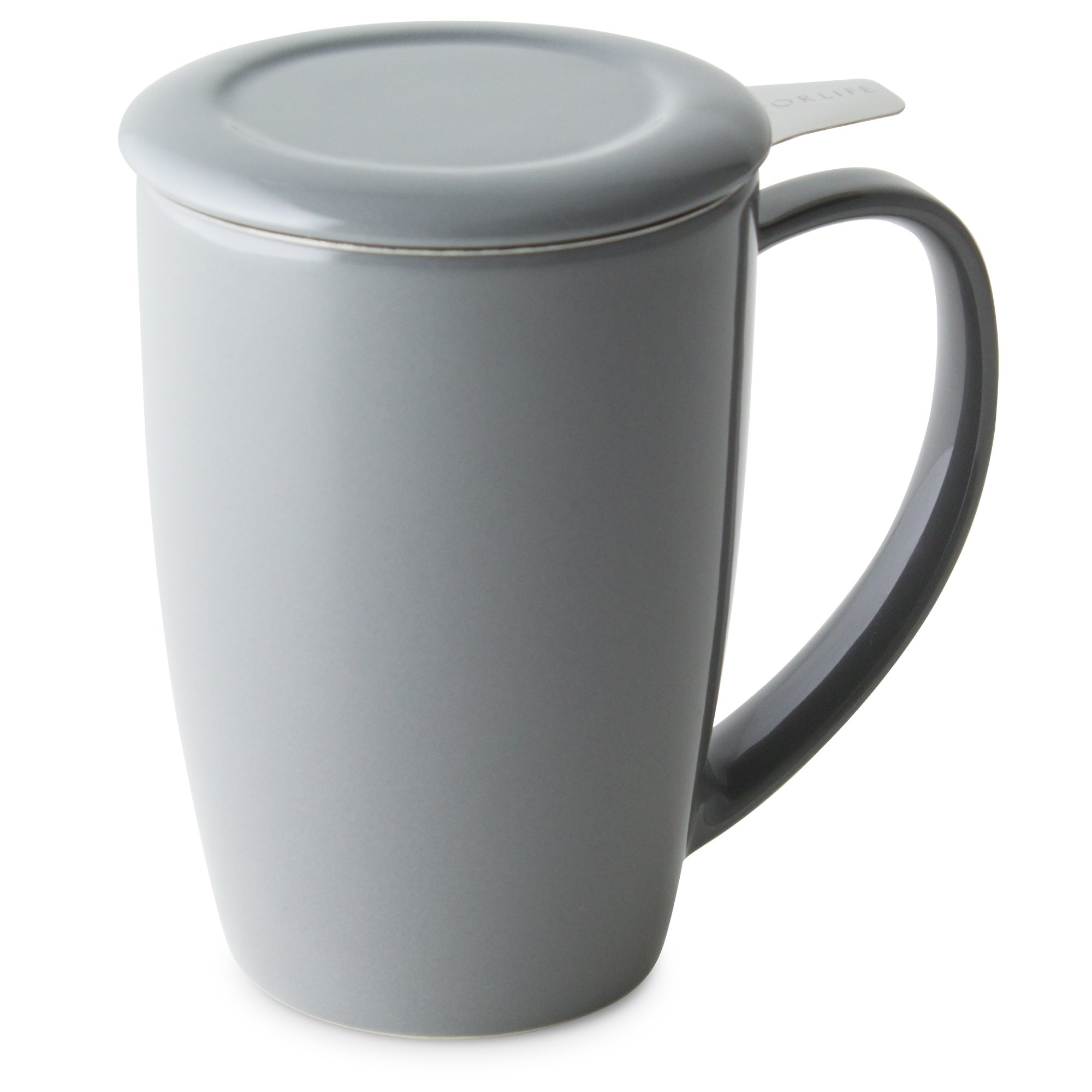 Amazon.com | FORLIFE Curve Tall Tea Mug with Infuser and Lid 15 ounces ...