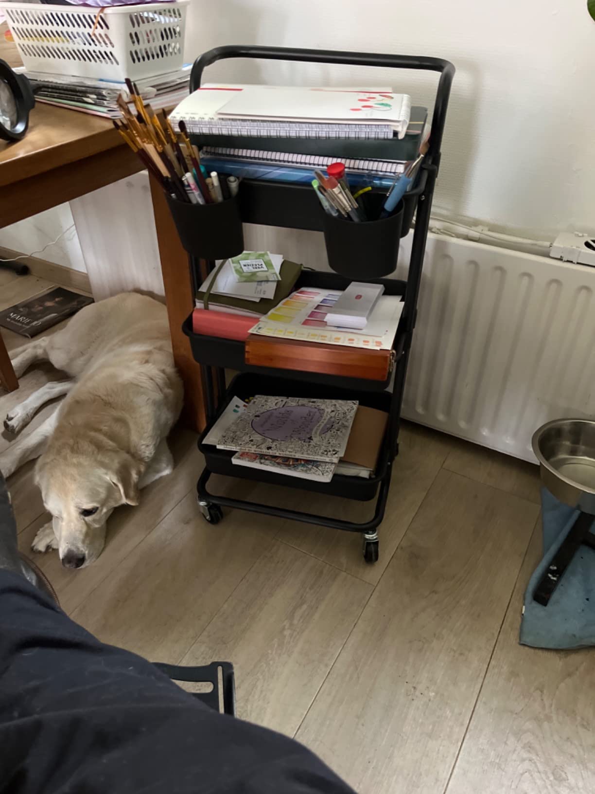 SONGMICS Trolley, 3 Levels, Serving Trolley, Kitchen Trolley with ...