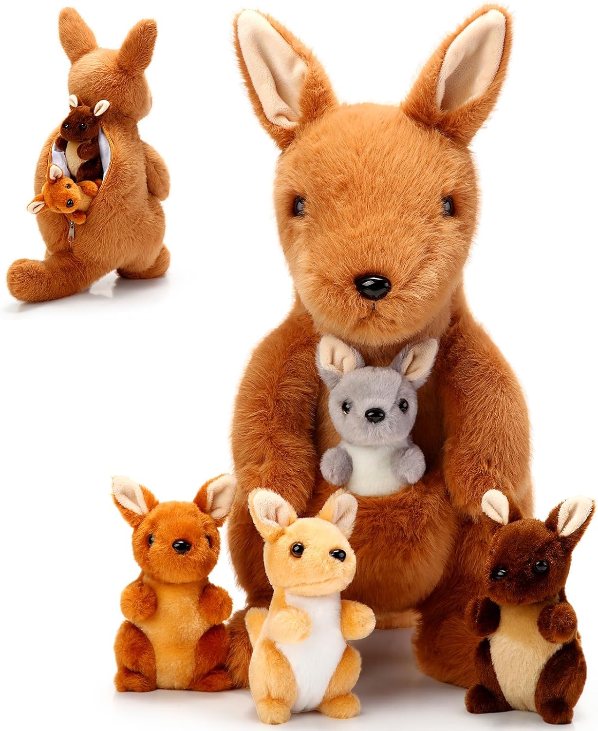 Amazon.com: Arrowbash 5 Pcs Kangaroo Stuffed Animals, 12 Inch Large ...