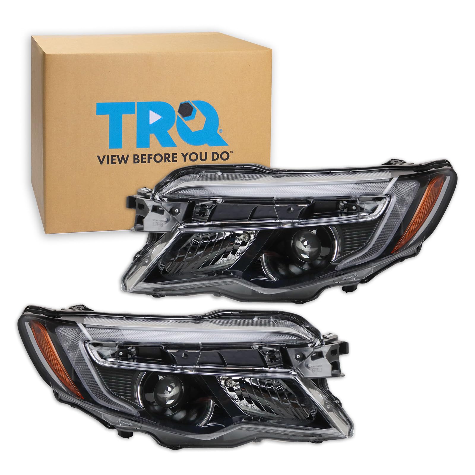 Amazon.com: TRQ Headlight Assembly Set Headlights Driver & Passenger ...