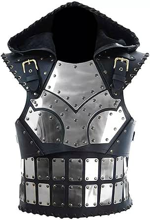 Amazon.com: Viking Warrior Chest Armor, Medieval Real Leather Vest ...