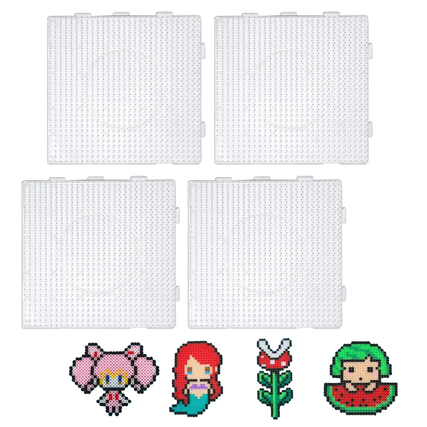 4PCS Fuse Beads Boards, Plastic Fuse Bead Boards for Hama Bead, 5mm ...