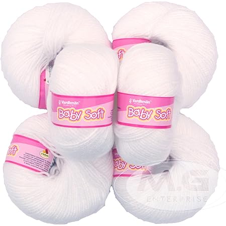 Vardhman Baby Soft Wool Hand Knitting Fingering Crochet Hook Yarn ...