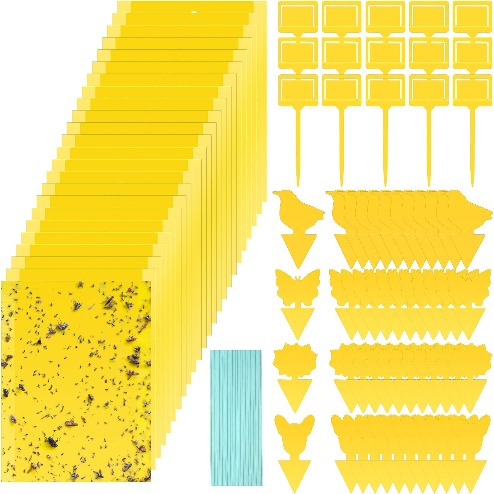 Amazon.com : Faicuk Yellow Dual-Sided Sticky Fly Traps for Plant Insect ...