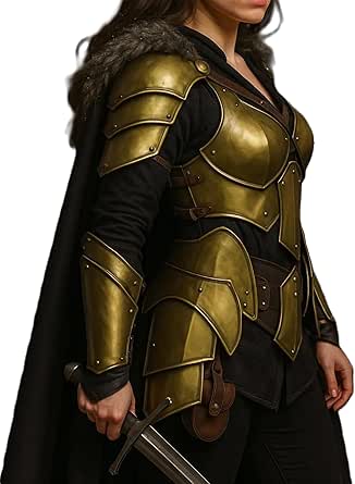 Amazon.com: Lady Armor - Medieval Knight Steel Lady Half Body Armor ...