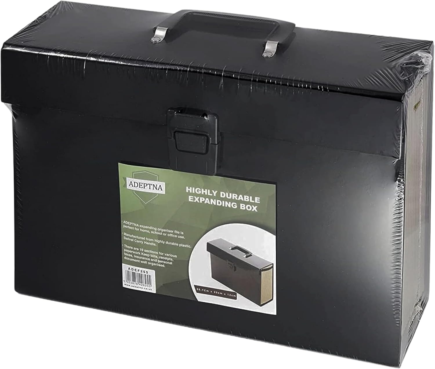 ADEPTNA Highly Durable 19 Pocket Expanding Box File Organiser A4 Paper ...