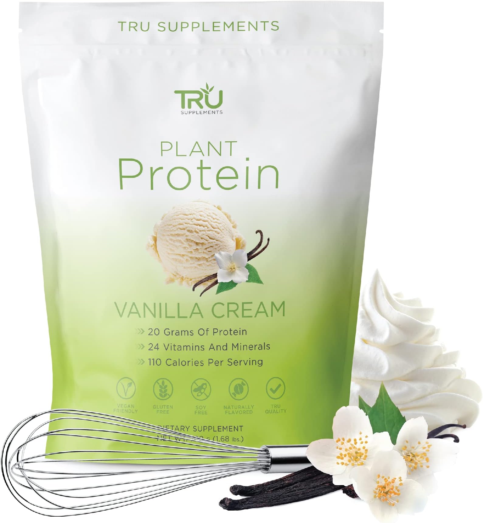 Amazon.com: TRU Plant Based Protein Powder, BCAA, EAA, 20g Vegan ...