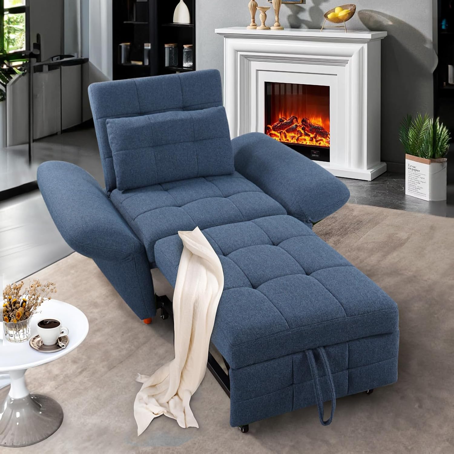 Amazon.com: jamege 3-in-1 Convertible Sofa Bed, Sleeper Sofa with ...