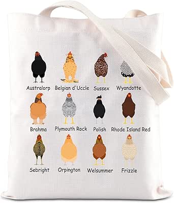Amazon.com: Chicken Lover Tote - Hen Themed Shoulder Bag, Farmhouse ...