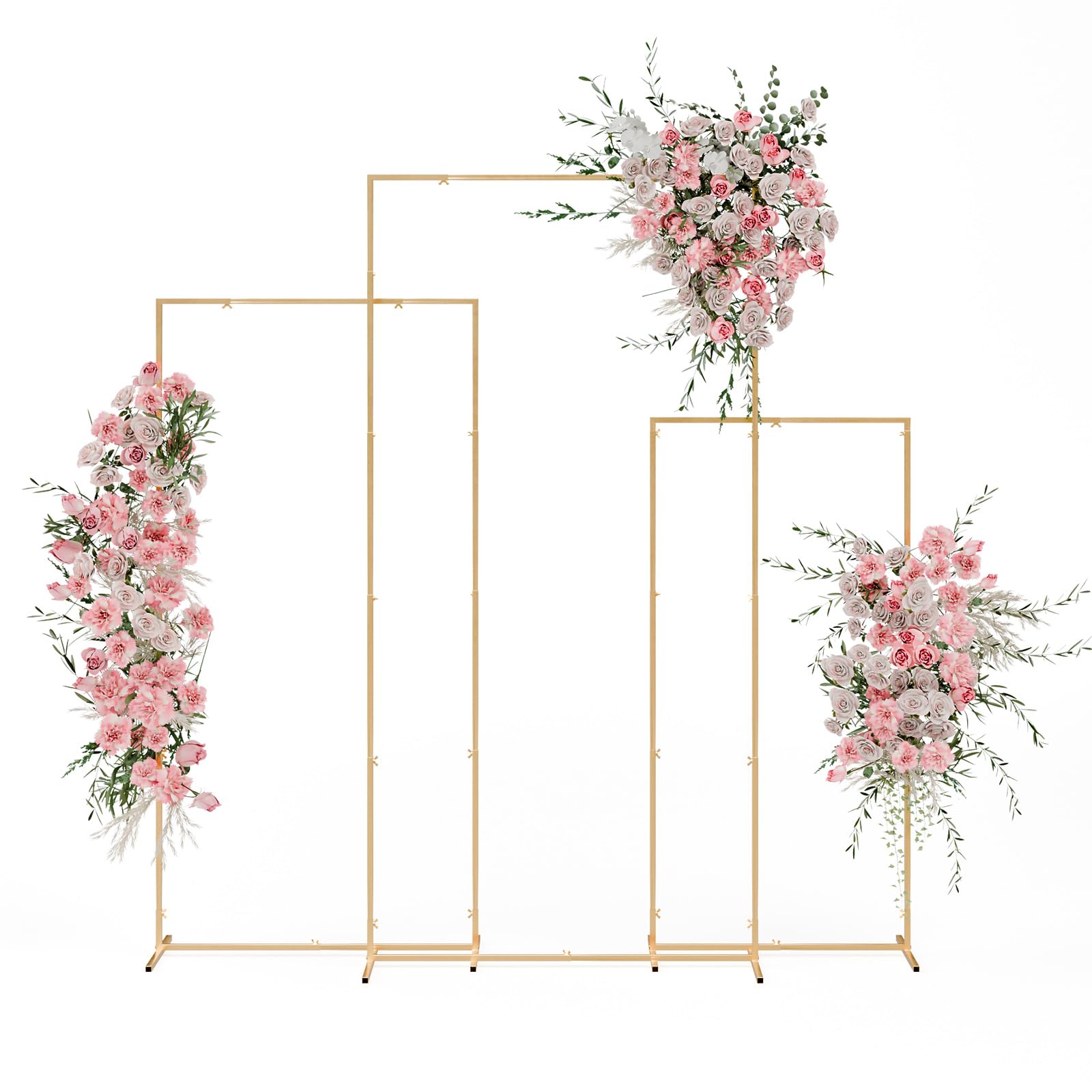 Amazon.com : PLYFOU Wedding Arch Stand 3 Set (6.2FT, 5.2FT, 4.3FT ...