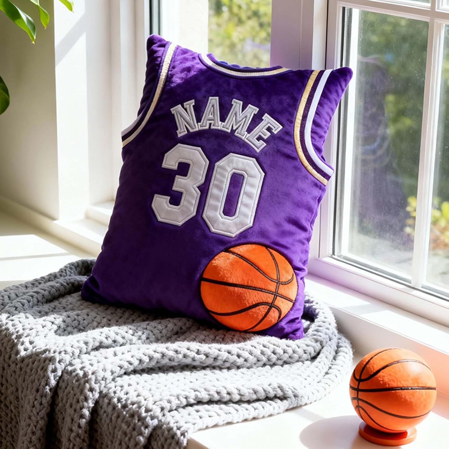 Amazon.com: Drawelry Personalized Sports Pillow, Custom Letter Shape ...
