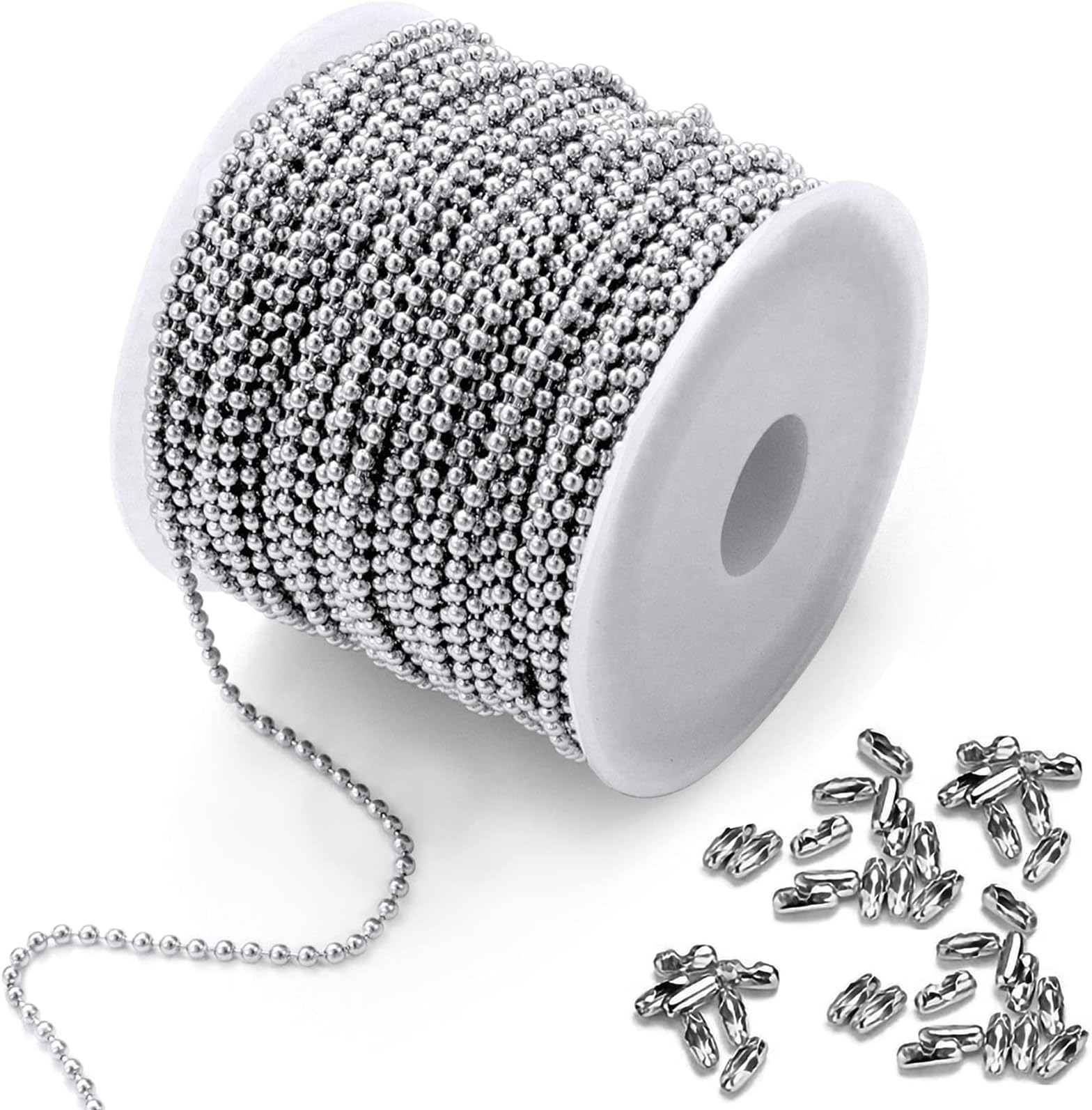 Amazon.com: Ball Bead Chain, 55ft Stainless Steel Chain Ball Chain ...