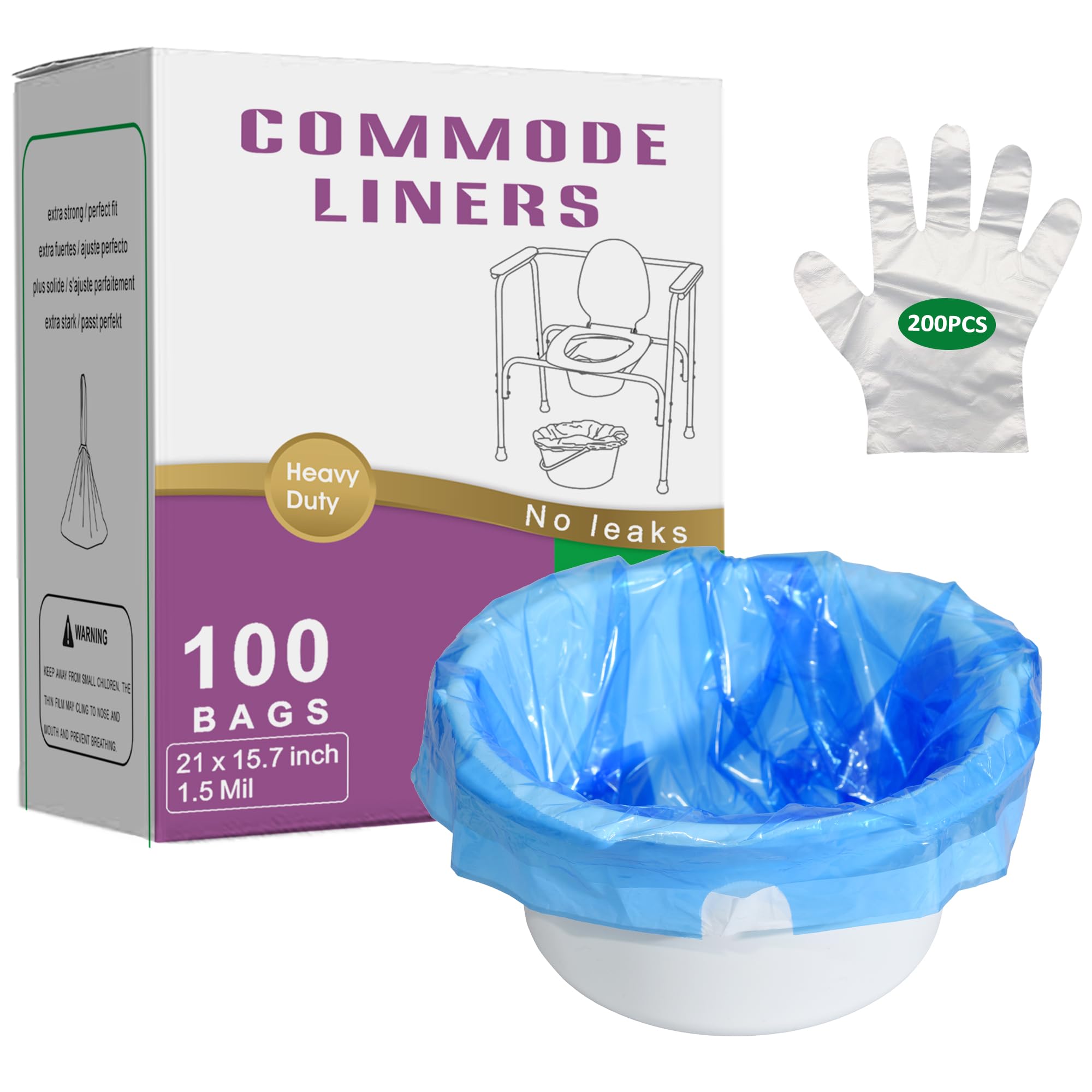 Snapklik.com : Simplelisa Bedside Commode Liners Compatible
