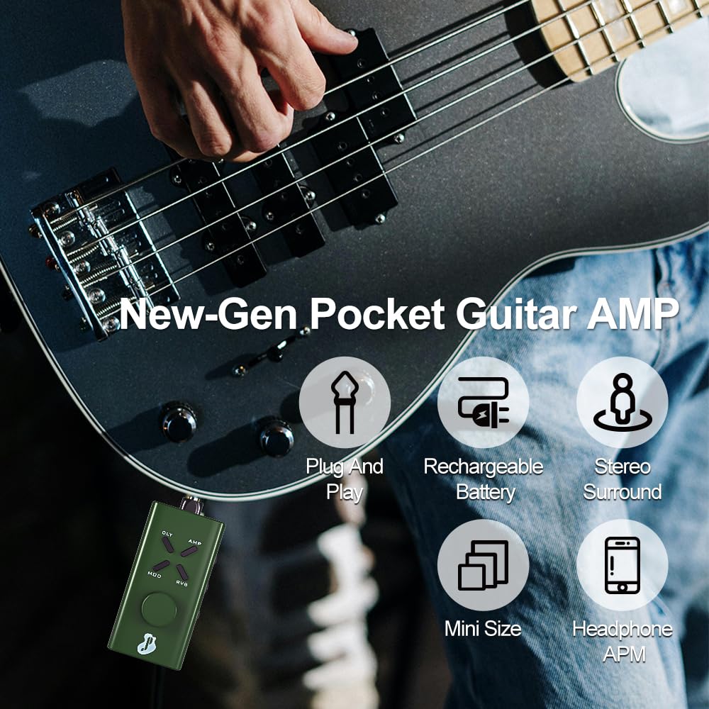 Snapklik.com : JUSTPRO Guitar Headphone Amp, Mini Guitar Headphone ...