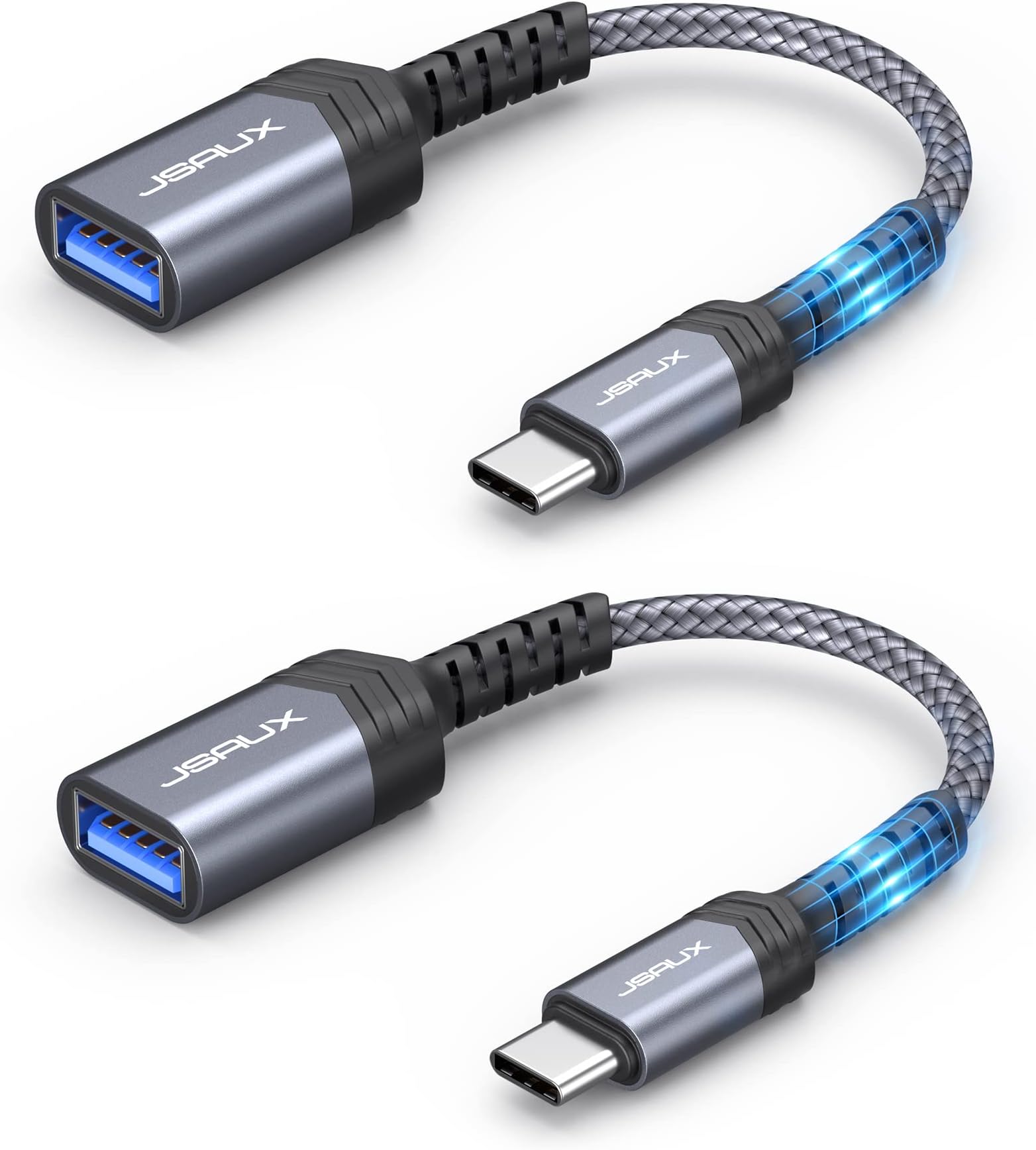 Amazon.com: JSAUX USB C to USB Adapter [2 Pack], Type C 3.0 OTG Cable ...