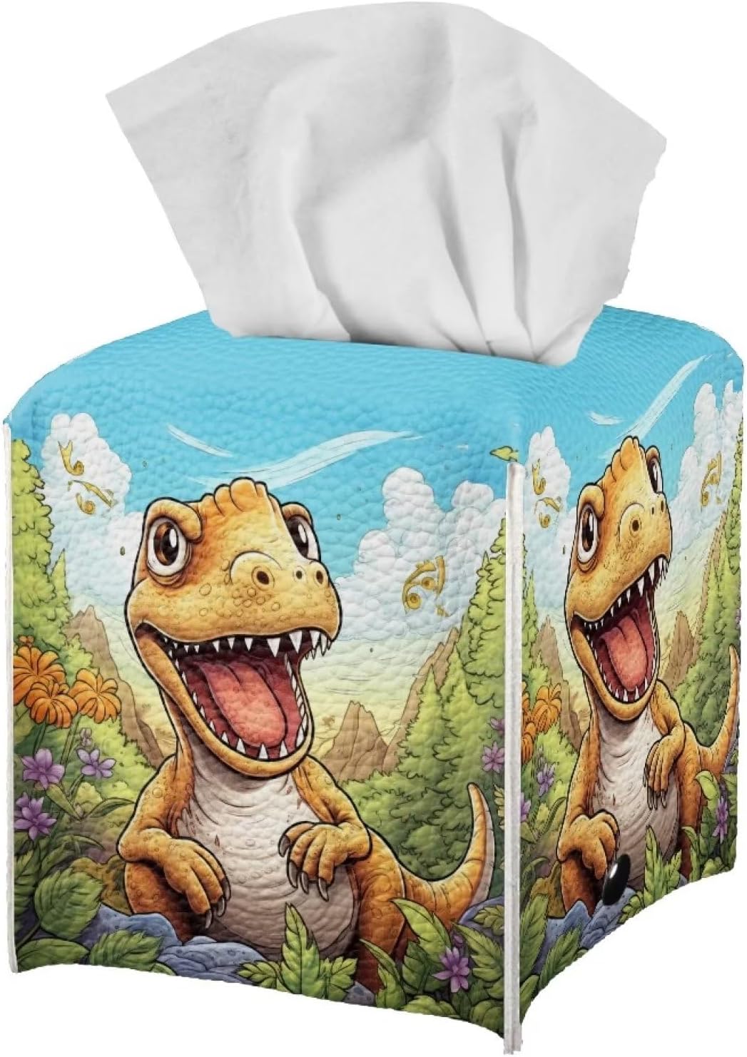 Amazon.com: ZFRXIGN Dinosaur Tissue Box Cover Leather Square Tissue Box ...