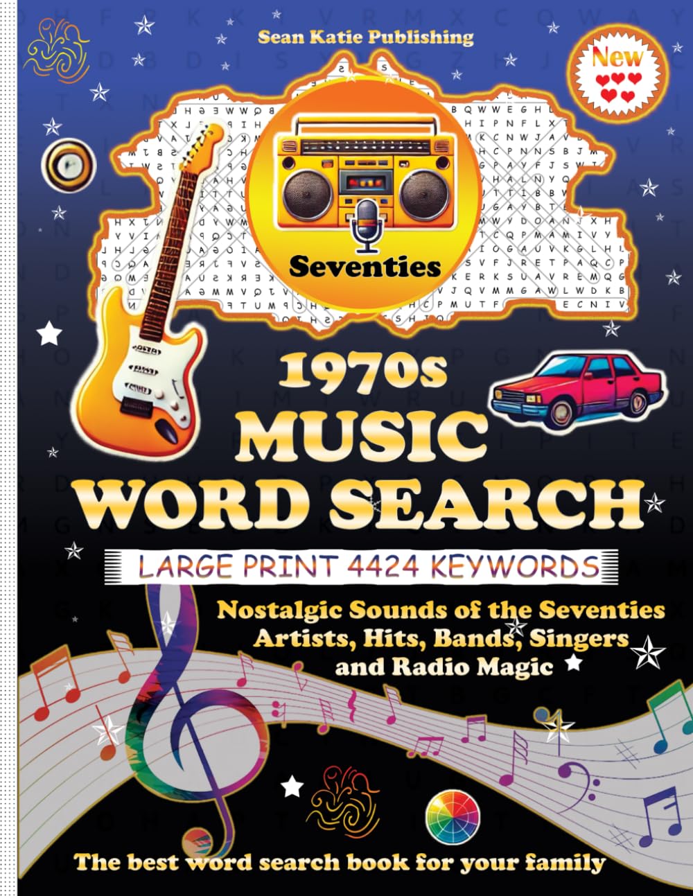 Amazon.com: 1970s MUSIC WORD SEARCH: Nostalgic Music Journey | Large ...
