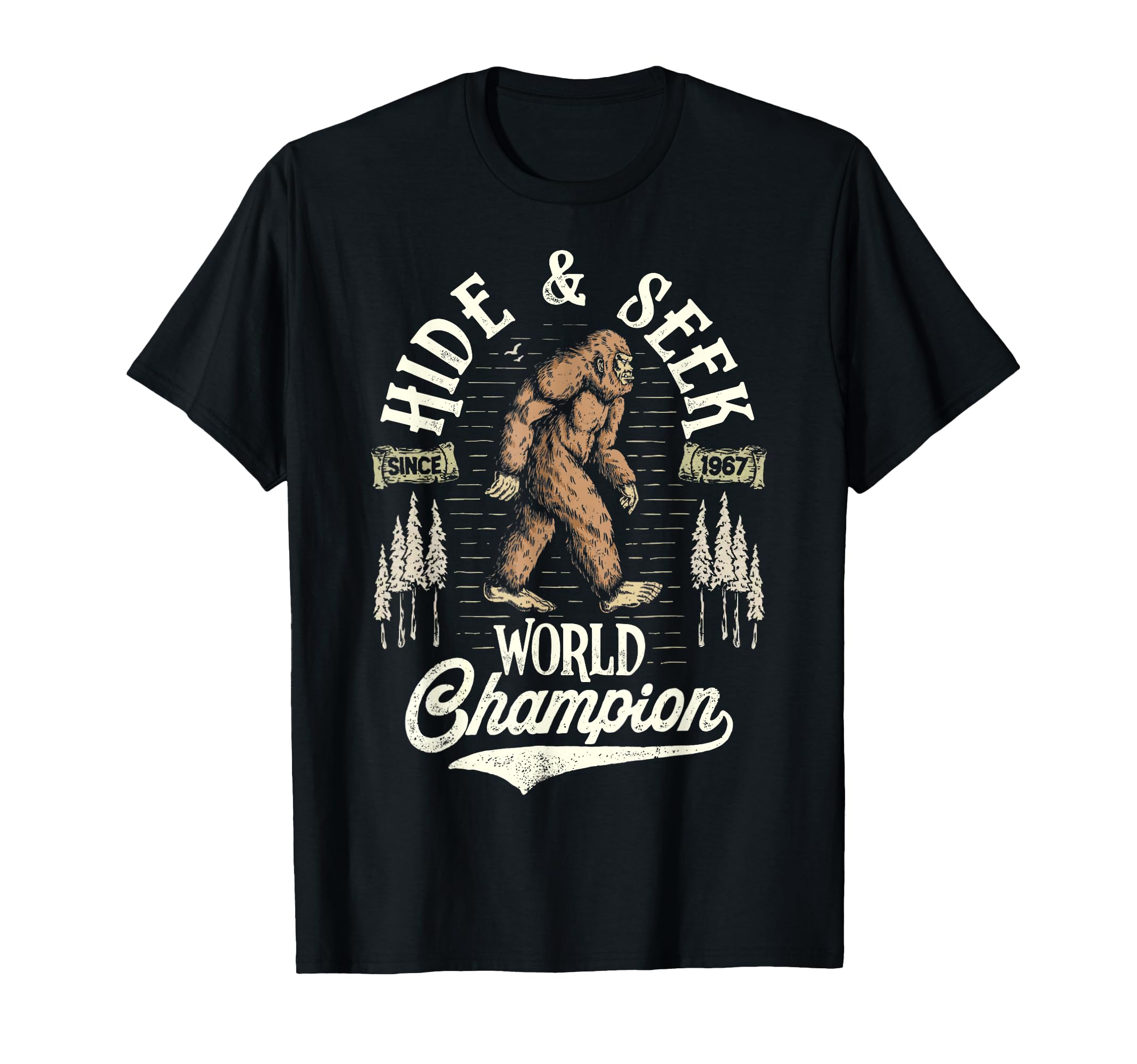 Amazon.com: Bigfoot Hide And Seek World Champion Sasquatch Retro ...