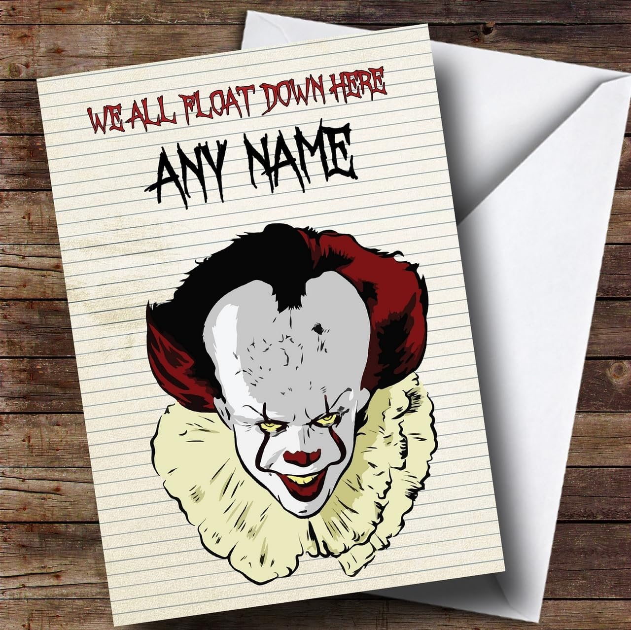 Pennywise Clown It Float Customised Birthday Card | Personalised Card ...