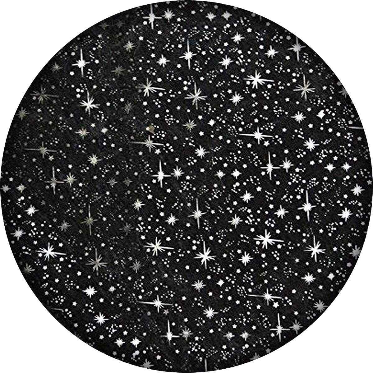 Amazon.com: Black Organza Silver Stars 5 Yards -Black Sheer Organza ...