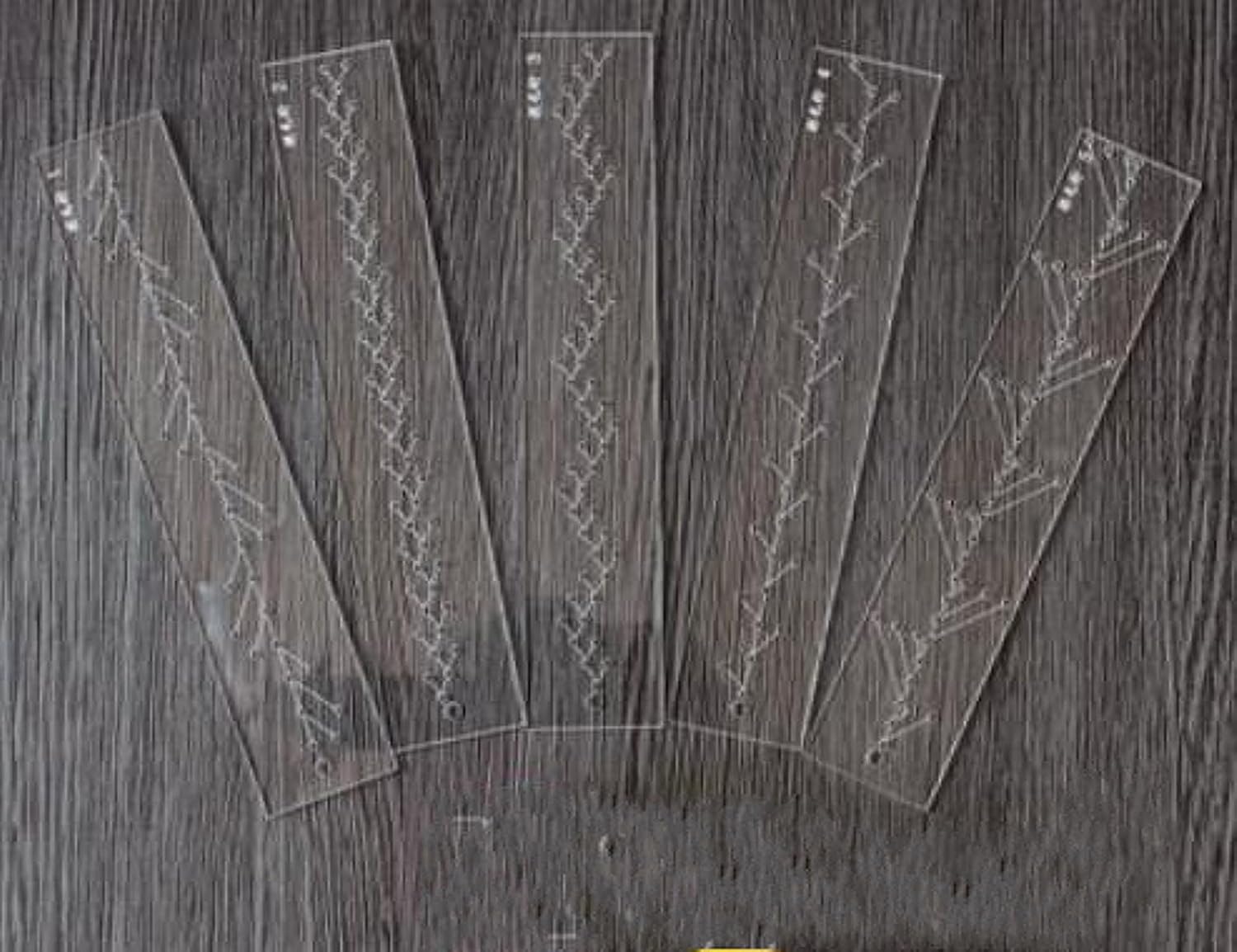 Amazon.com: WellieSTR 5 Design Acrylic Embroidery Template,Quilting ...