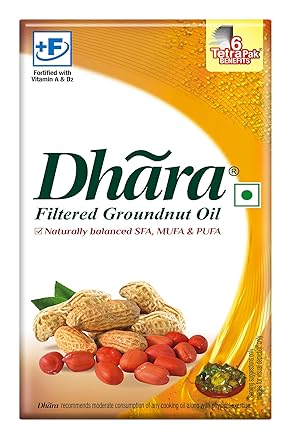 Dhara Groundnut Oil Tetra Pack, 1L : Amazon.in: Health & Personal Care
