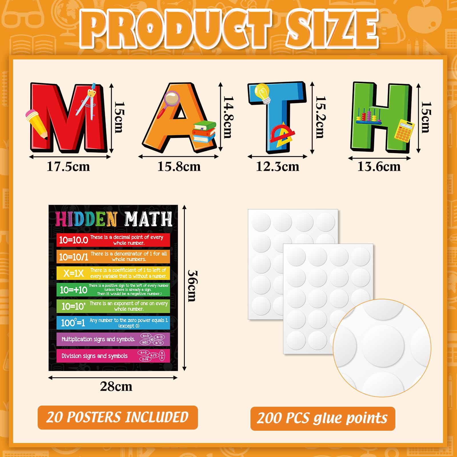 Snapklik.com : 20 Pcs Math Poster Why Math Growth Mindset Poster ...