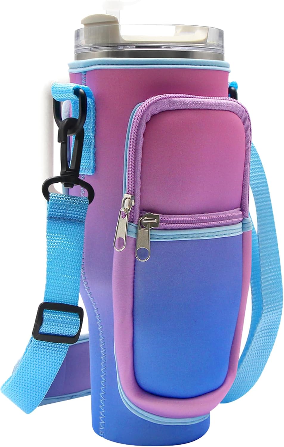 Amazon.com: Water Bottle Carrier Bag for Stanley 40OZ Tumbler, Neoprene ...