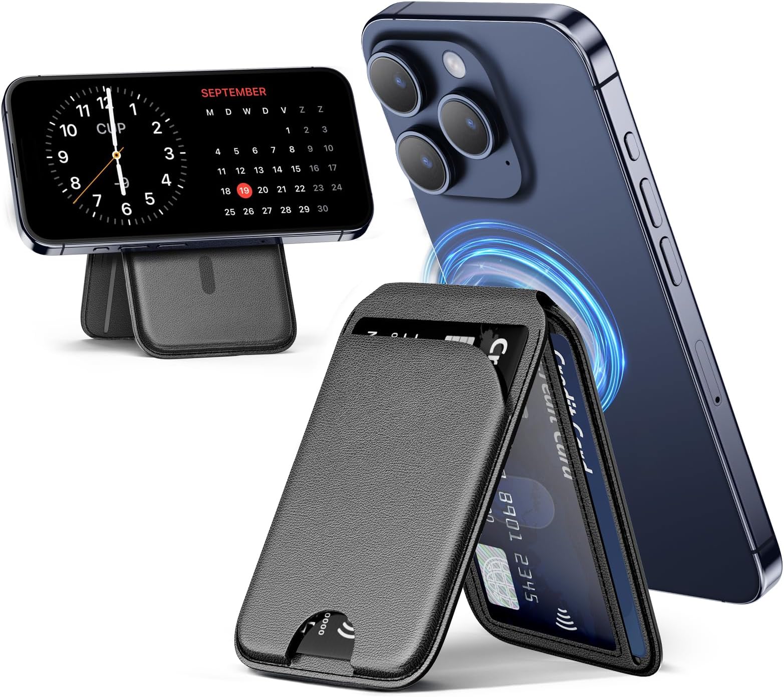 Amazon.com: elago W5 Magnetic Wallet Card Holder 2-Cards Compatible ...