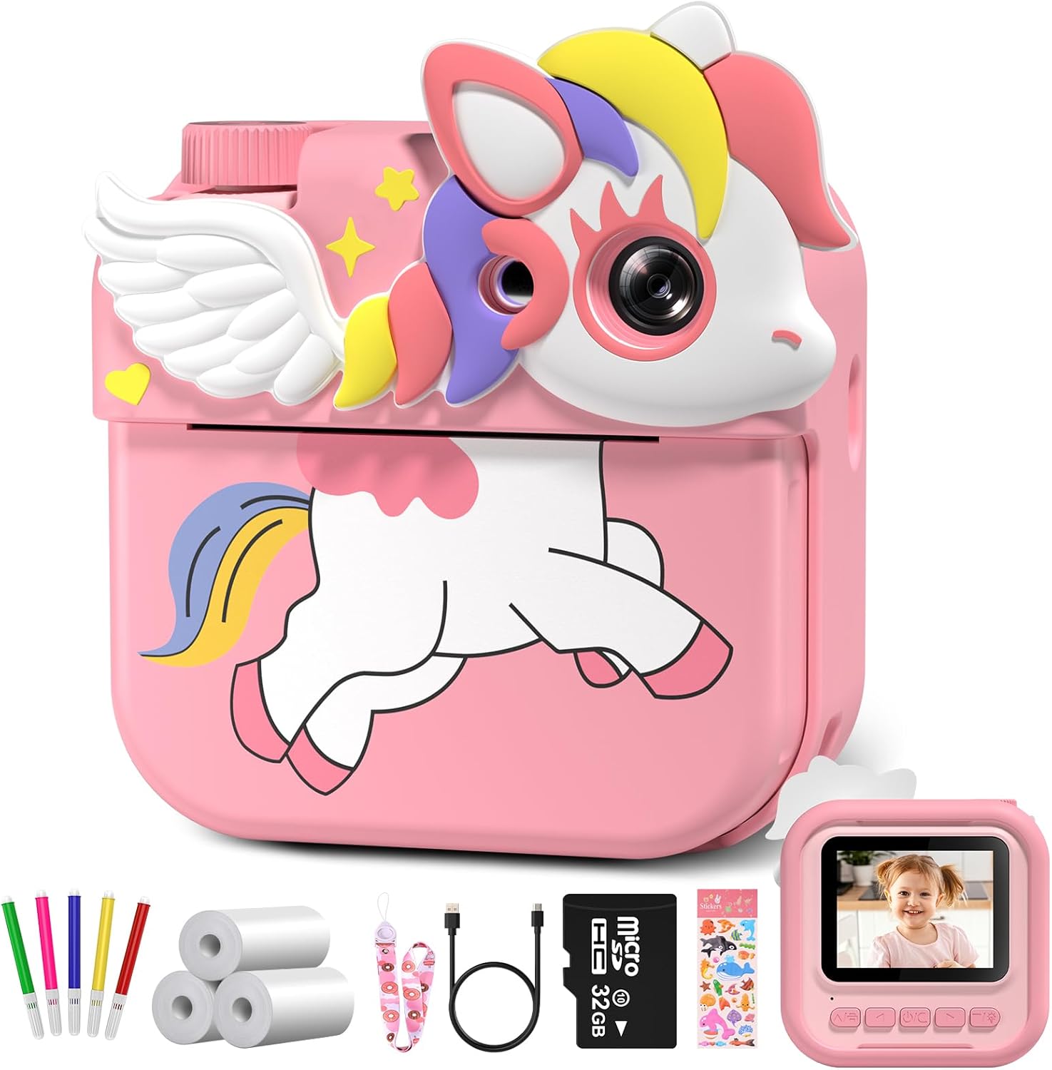 Amazon.com: Kids Instant Camera for 3-8 Toddlers Boys Girls Christmas ...