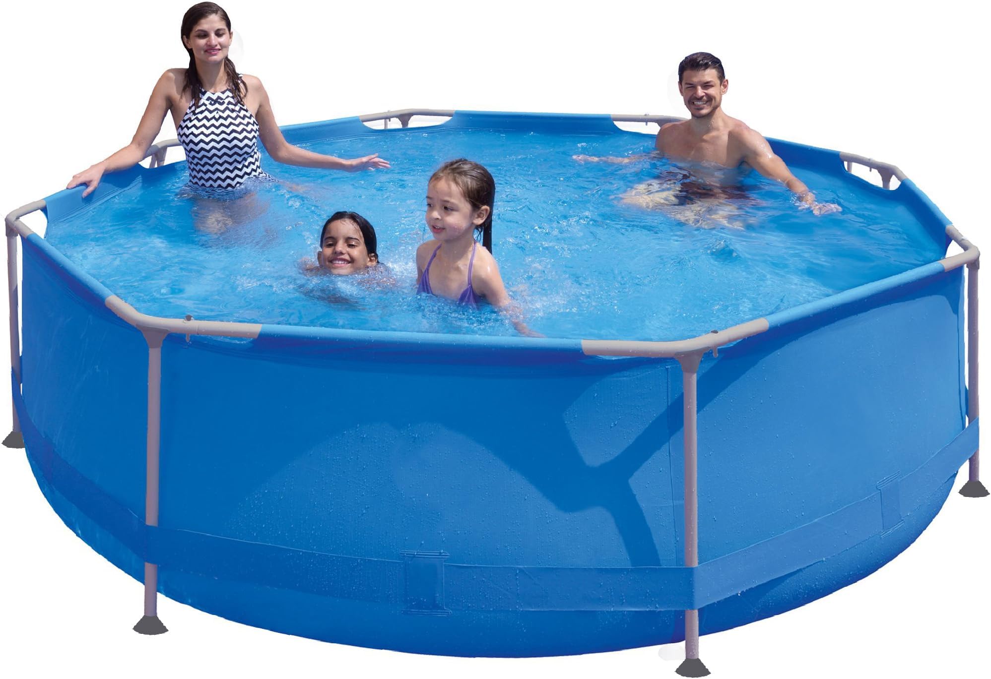 Crystals 10Ft/4383L Steel Frame Above Ground Blue Swimming Pool - Round ...