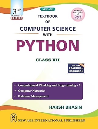 Buy Textbook of Computer Science with Python for Class - XII Includes Free Practical Workbook ...