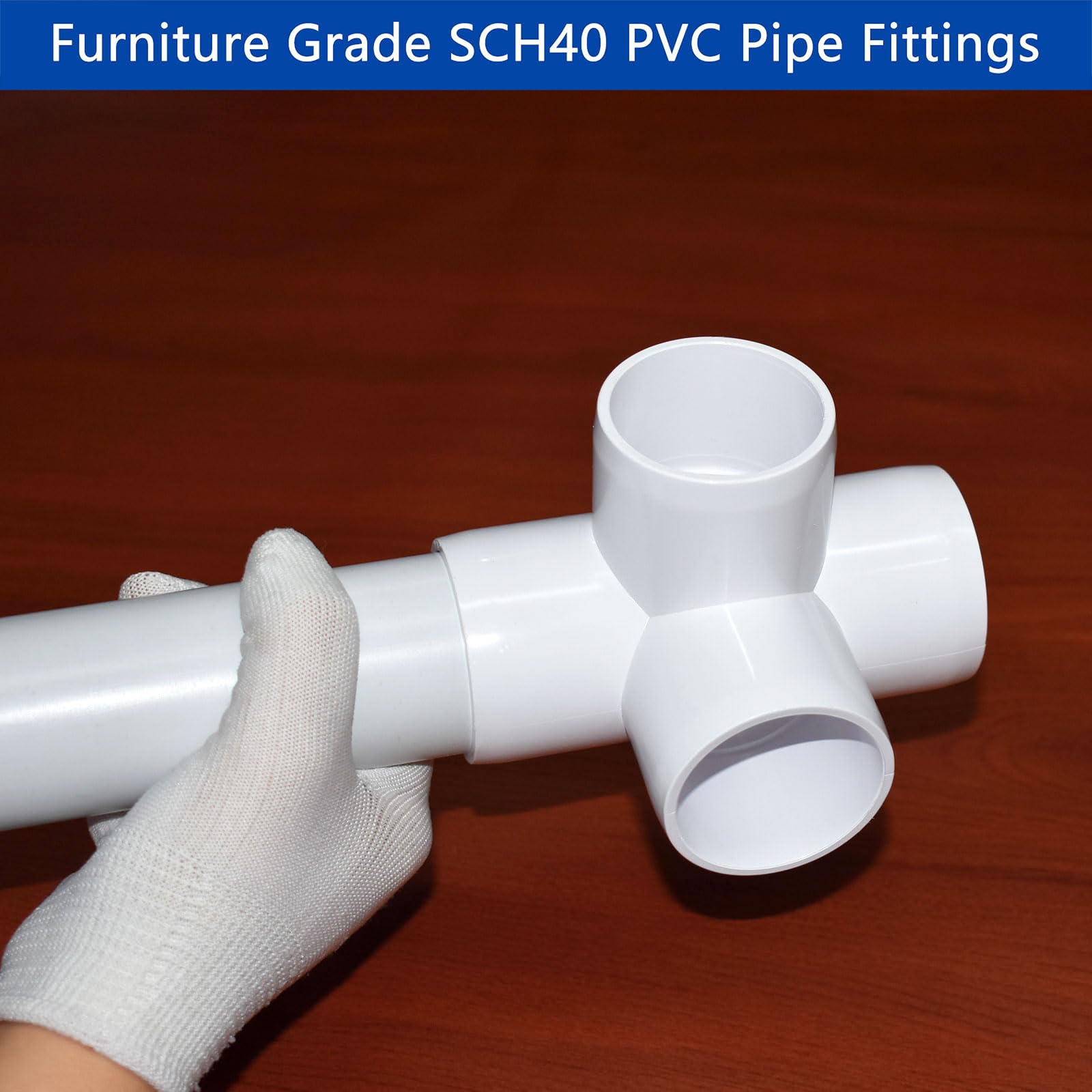 Snapklik.com : letsFix 1-1/2 PVC Fittings 4 Way