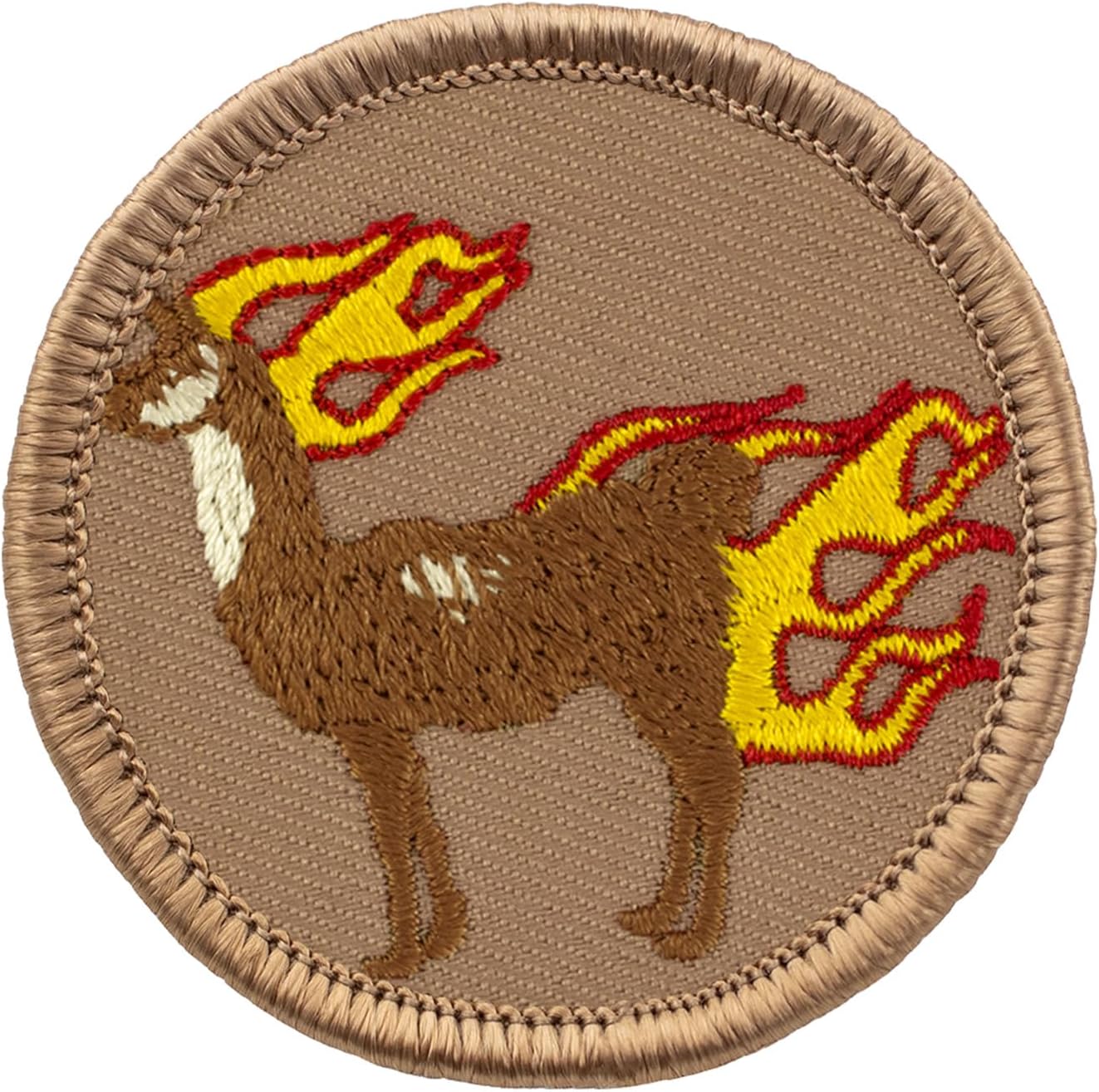 Amazon.com: Flaming Llama Patrol Patch - 2" Diameter Round Embroidered ...